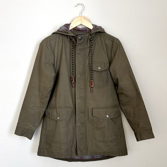 Bridge & Burn | Jackets & Coats | Bridge Burn Waxed Cotton Plaid ...